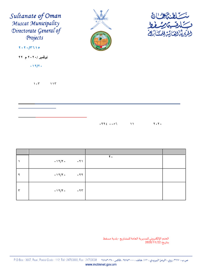 Muscat Municipalty MAS For Cover Blocks | PDF
