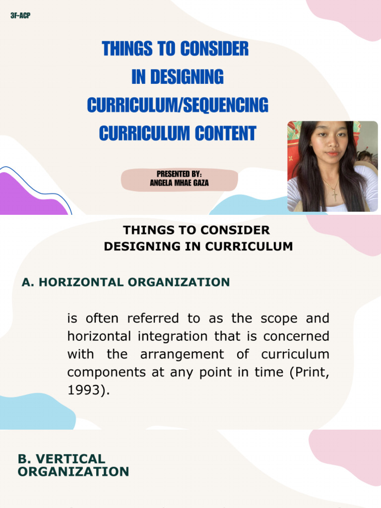 Gaza a.m Things to Consider in Designing Curriculum Sequencing ...