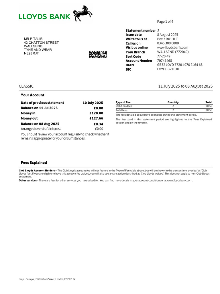 Current Account Statement | PDF | Overdraft | Cash