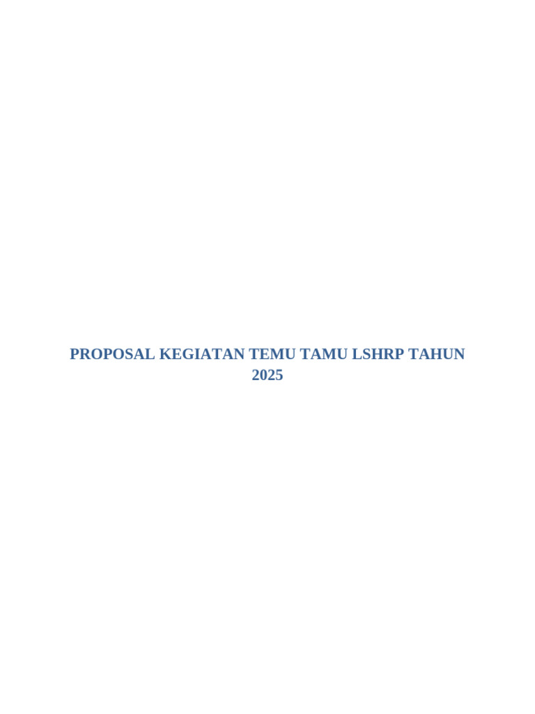 Proposal Kegiatan Resmi Lengkap | PDF