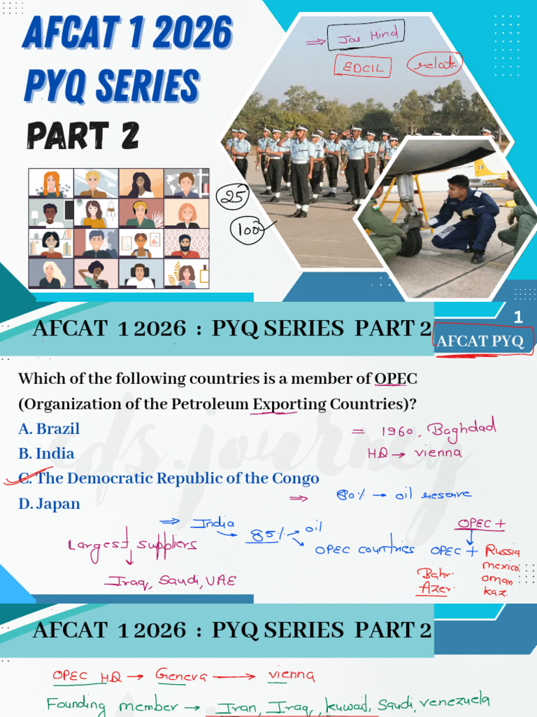 AFCAT 1 2026 PYQ Series Part 2 | PDF