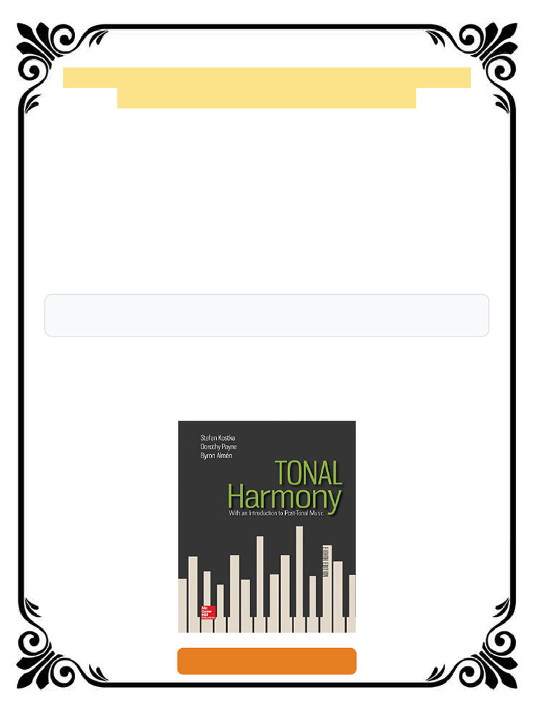 Tonal Harmony 8th Edition Stefan Kostka ebook newest digital file | PDF ...