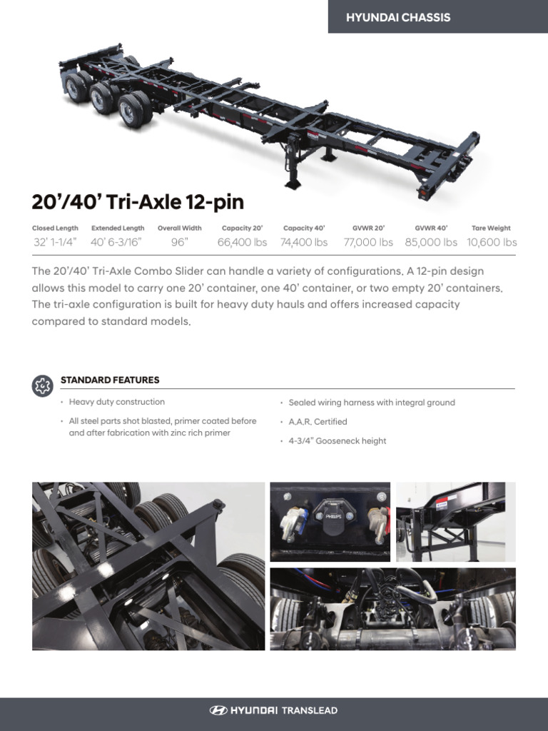 HT Chassis 20 40 Tri-Axle 12-Pin | PDF | Brake | Vehicles