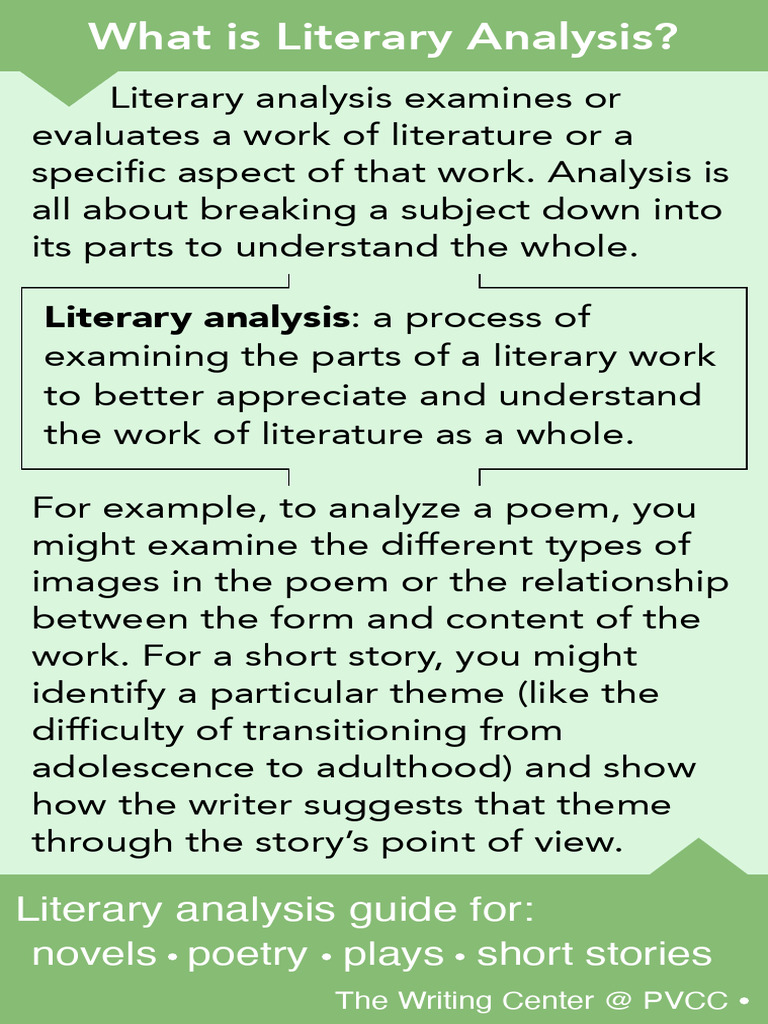 Literary Analysis Guide for Students | PDF | Essays | Analysis