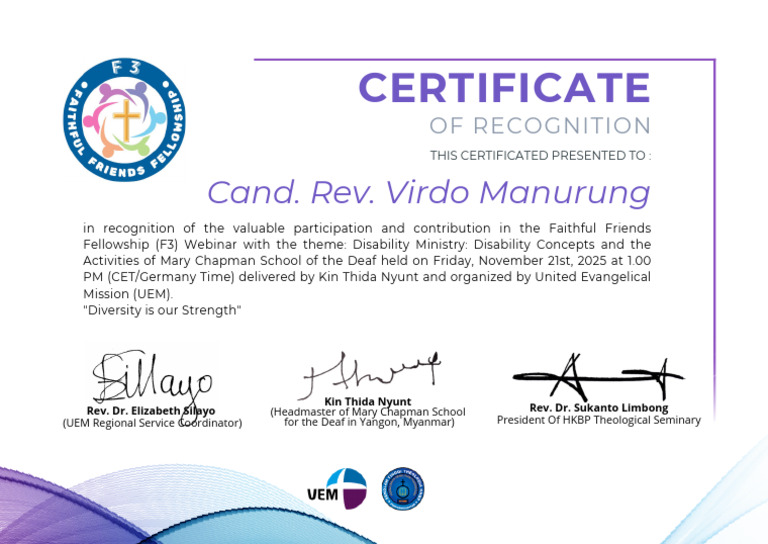 Cand. Rev. Virdo Manurung | PDF