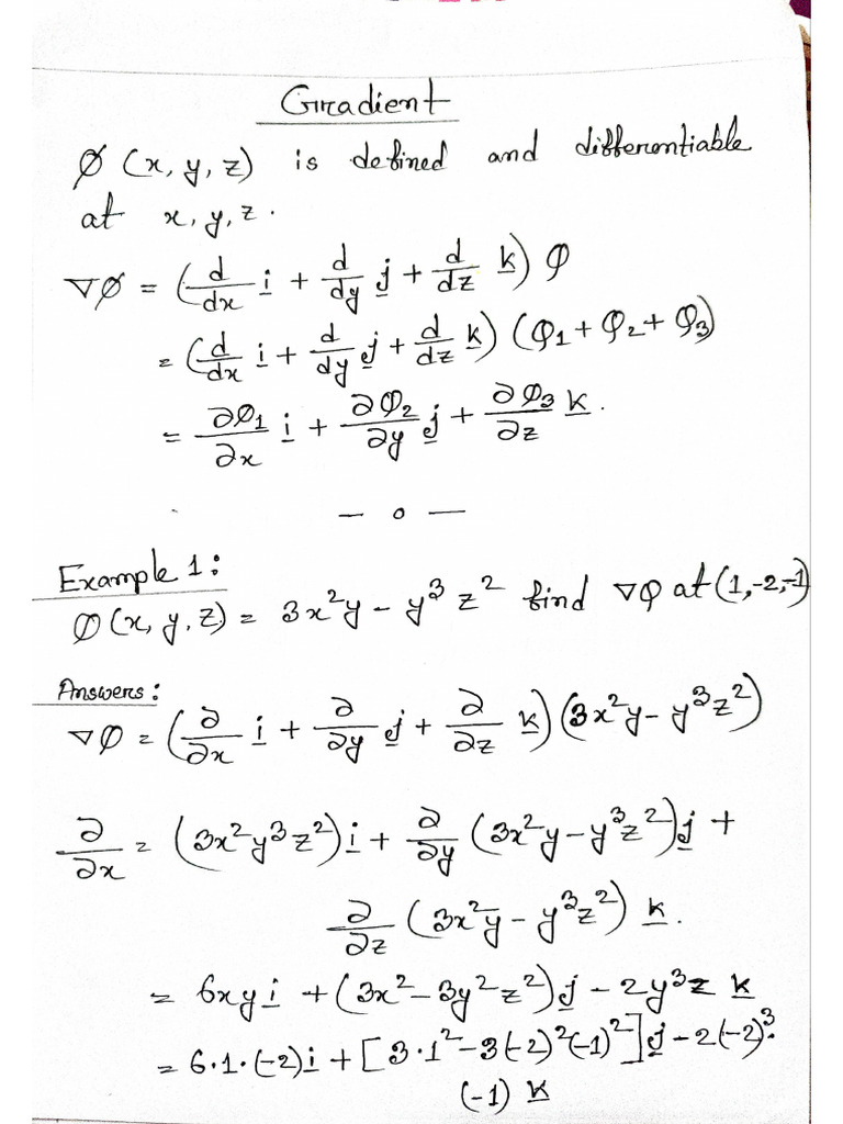 Gradient, Divergent, Curl Math-3 | PDF