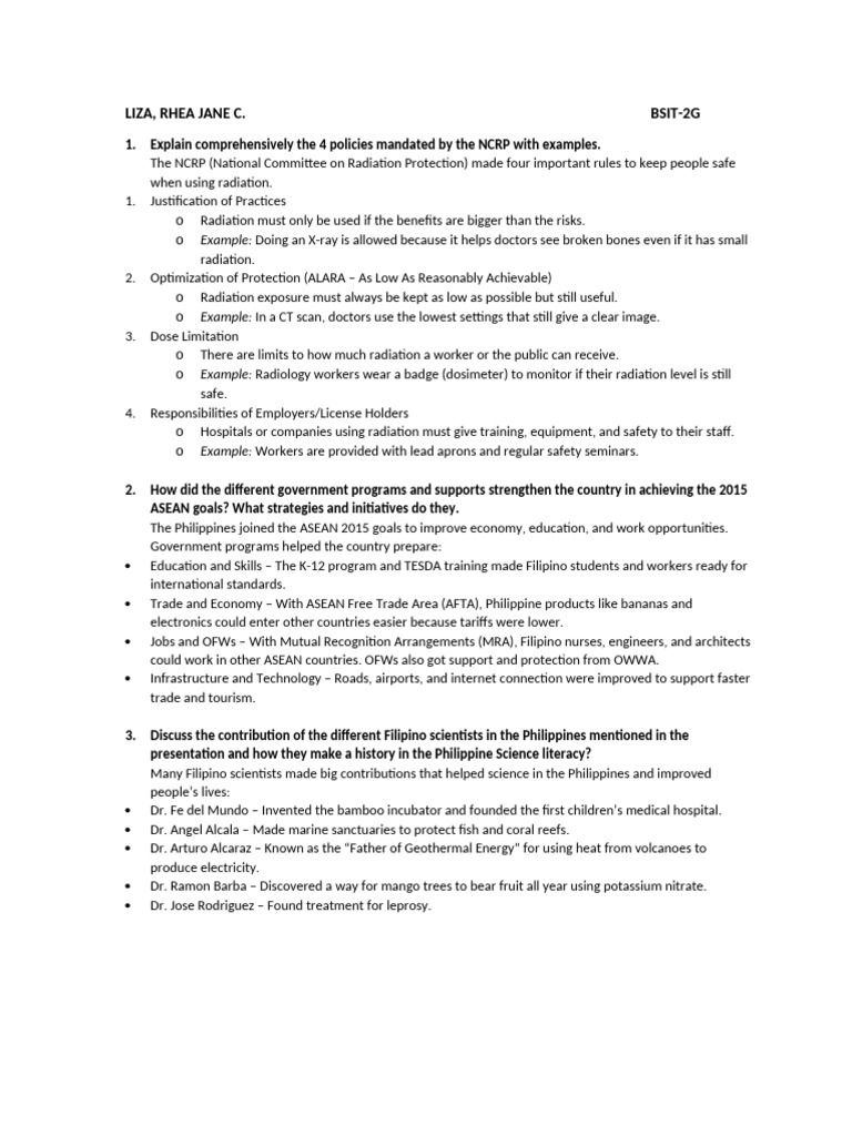 NCRP Policies and Filipino Scientists' Impact | PDF | Philippines ...