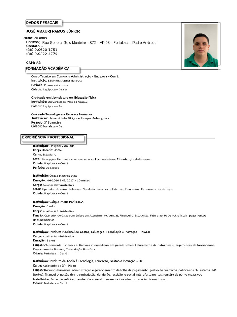 Jose Amauri Ramos Junior - Fort - Novembro 2024 | PDF | Business