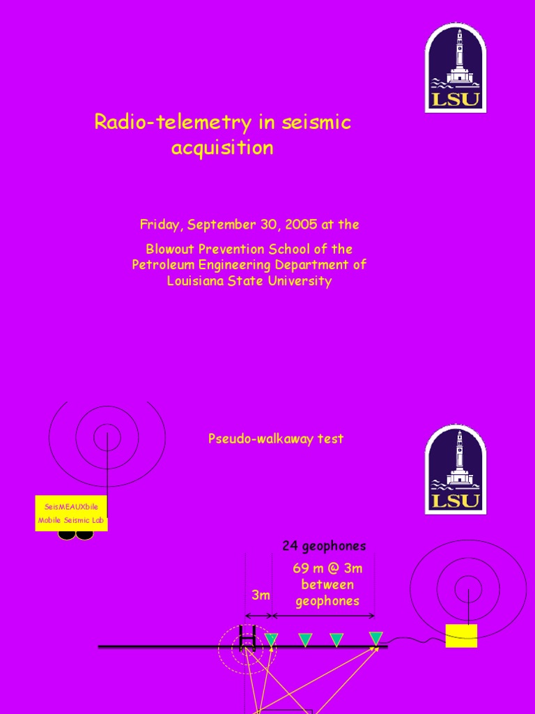 Radio Telemetry in Seismic Acquisition | PDF | Teaching Methods ...