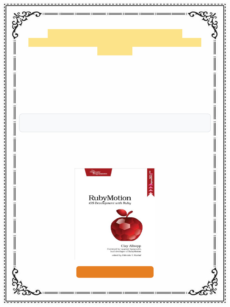 RubyMotion 1st Edition Clay Allsopp ebook instantly available | PDF ...