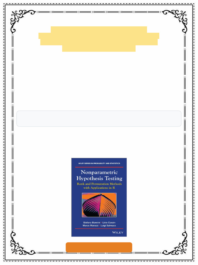 Nonparametric Hypothesis Testing Rank and Permutation Methods With ...