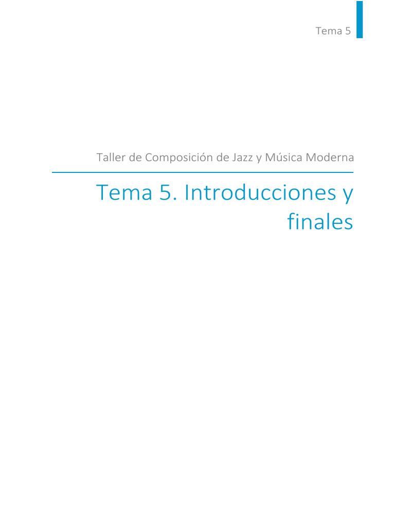 Introducciones y Finales en Jazz | PDF | Jazz | Acorde (Música)