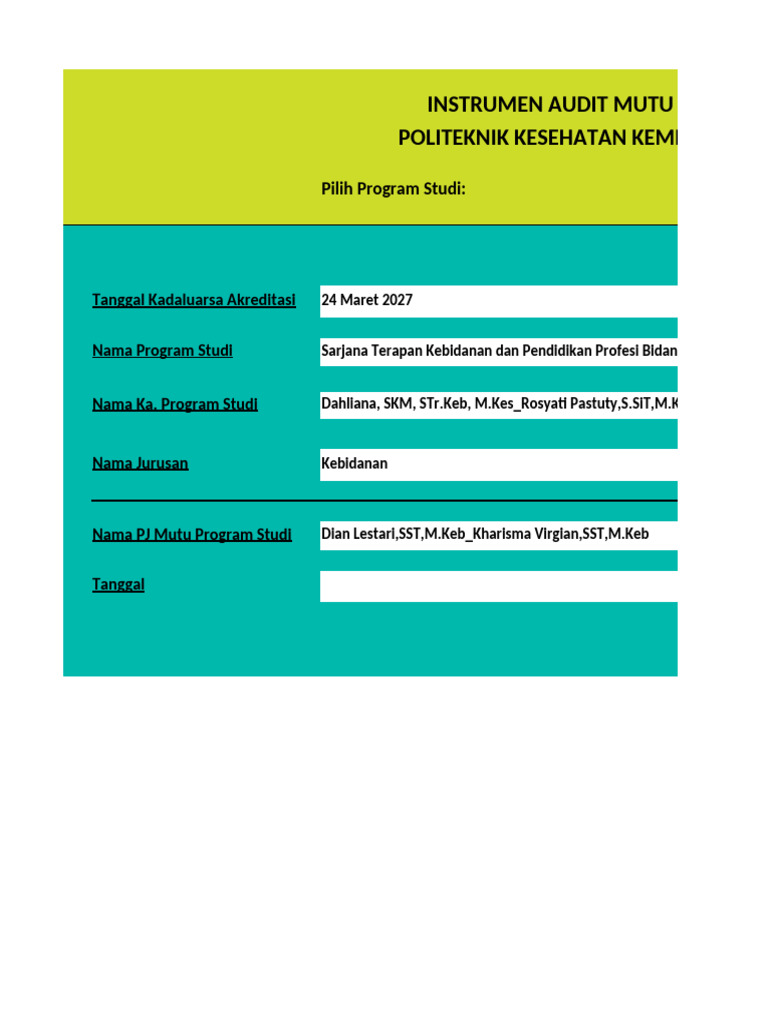 AMI Siklus 9 - Prodi STR Kebidanan Dan Profesi BIdan | PDF