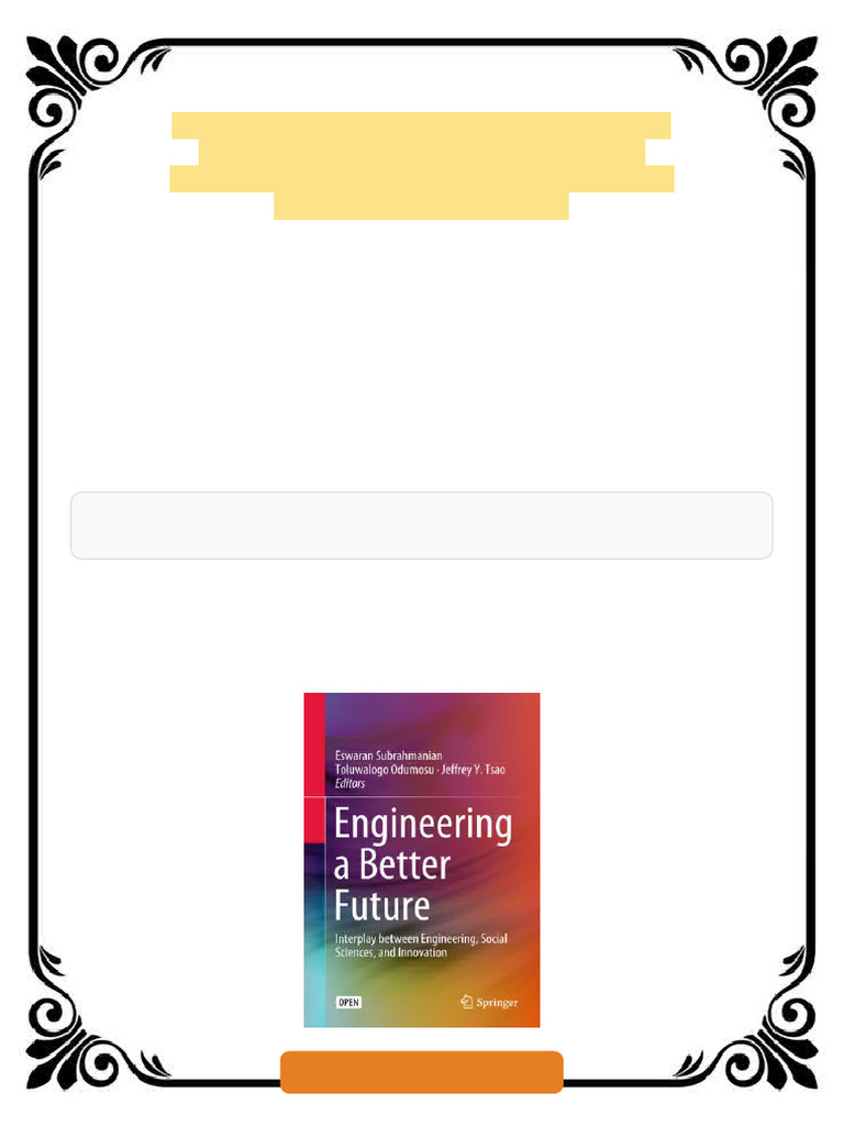 Engineering A Better Future Interplay Between Engineering Social ...