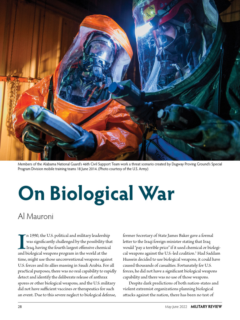 U.S. Military Biodefense Challenges | PDF | Biological Warfare ...