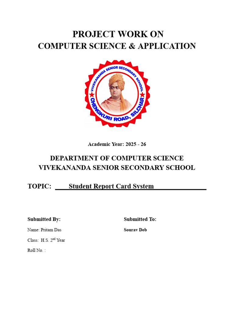 Student Report Card System Project | PDF | C++ | Computer Programming