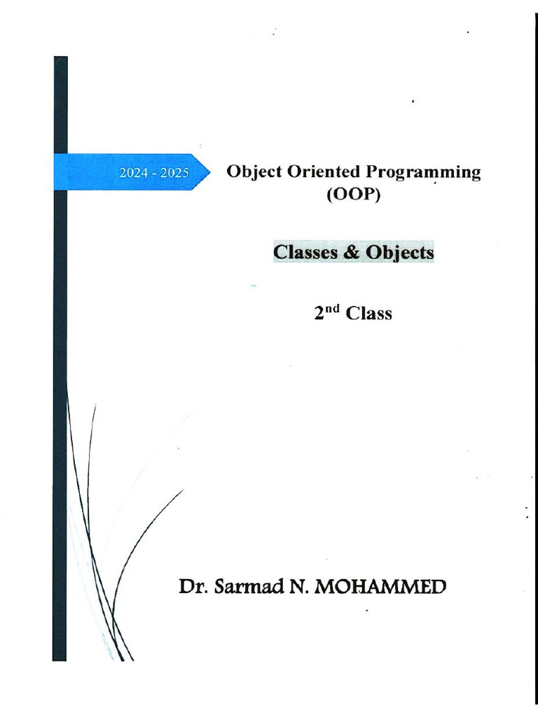 Claasses&Objects Oop | PDF