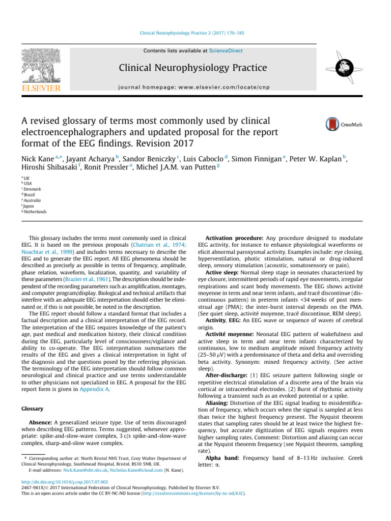 Copie a Fișierului Glossary and How to Read EEG (2) | PDF ...