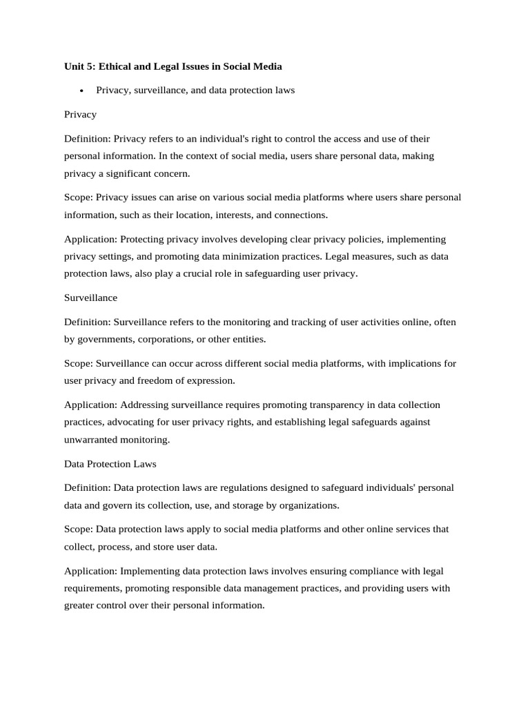 Ethical and Legal Issues in Social Media | PDF | Cyberbullying | Social ...