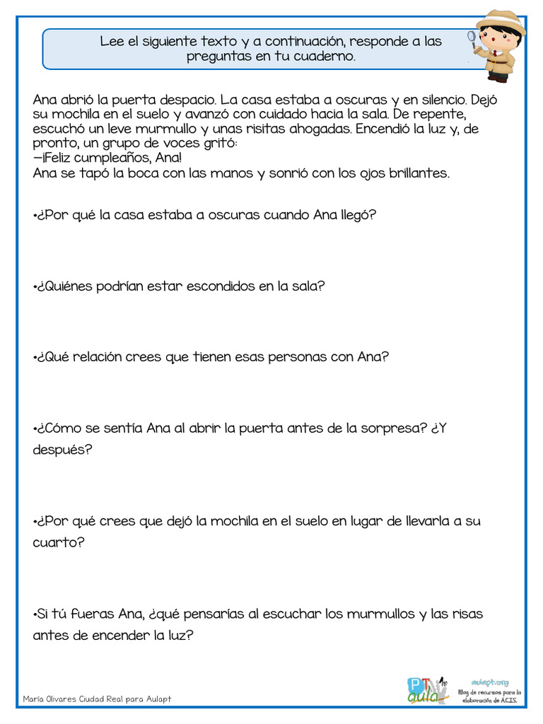 Actividades de Comprensión Lectora | PDF