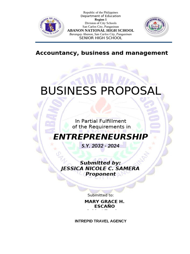 Entrep Business Proposal Format (1) | PDF