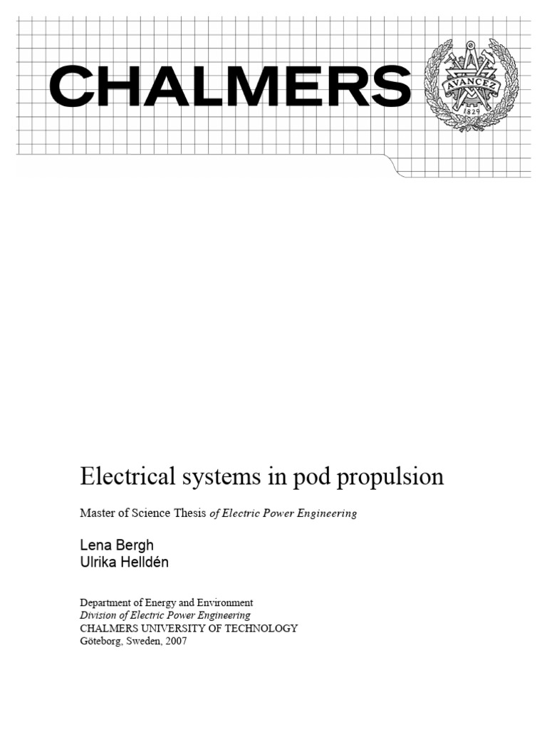 Electrical Systems in Pod Propulsion | PDF | Transformer | Power Inverter