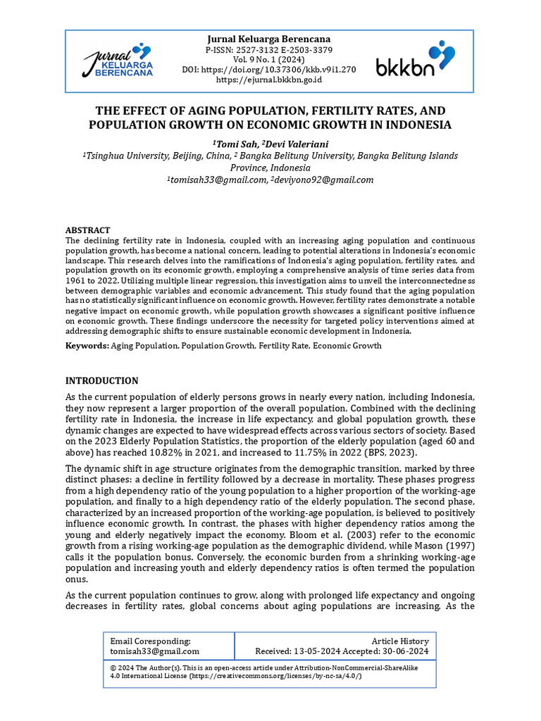 The Effect of Aging Population Fertility Rates and | PDF | Economic ...