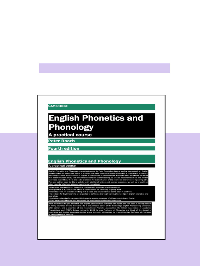 English Phonetics and Phonology A Practical Course 4 No Waiting Time | PDF