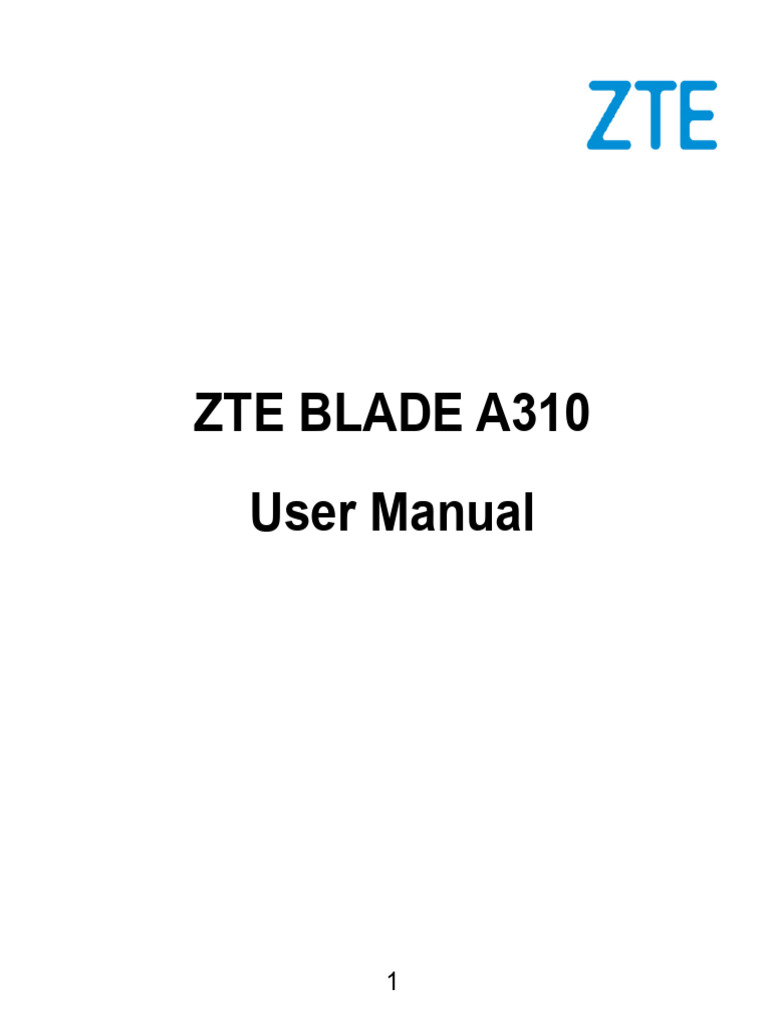 ZTE BLADE A310 English User Manual | PDF | Computer Keyboard | Icon ...