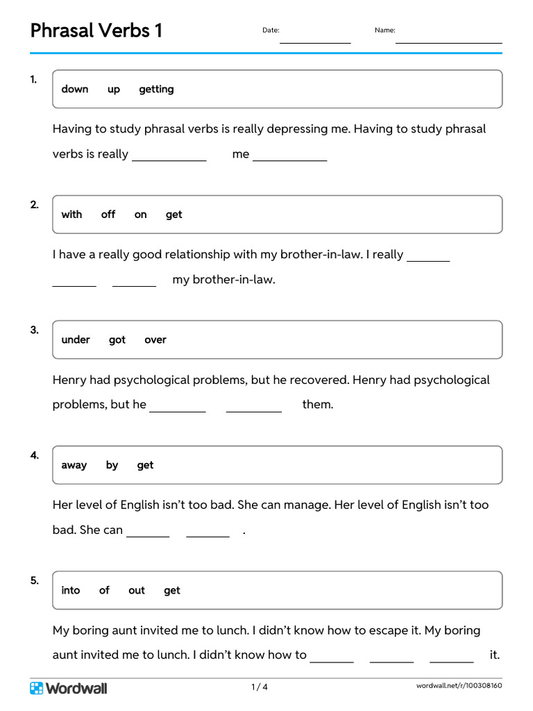 Phrasal Verbs 1 | PDF | Chess Theory | Chess