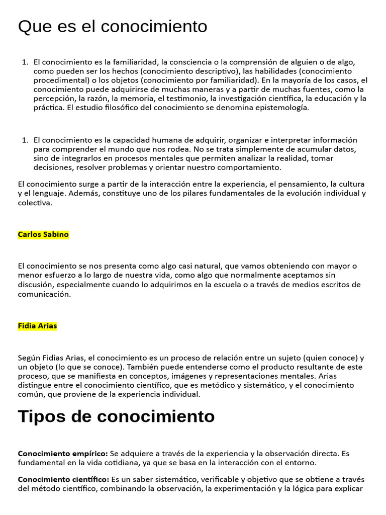 Conocimiento - Docx 20251116 212209 0000 | PDF | Conocimiento | Empirismo