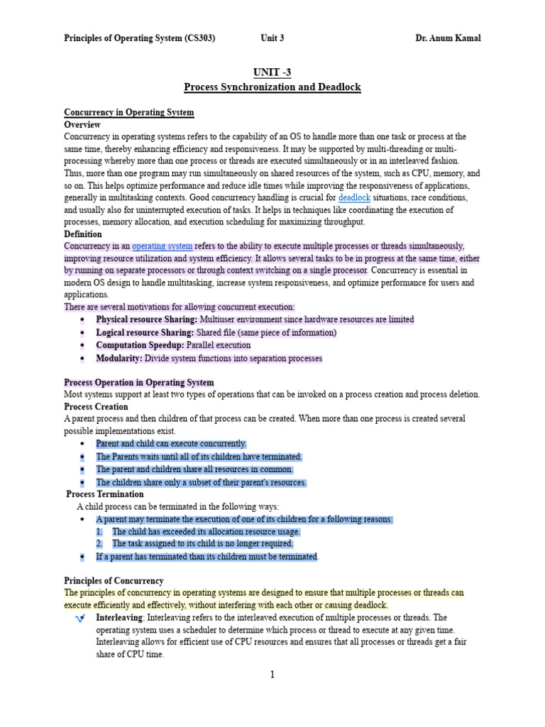 Unit 3 (Operating System) | PDF | Process (Computing) | Thread (Computing)