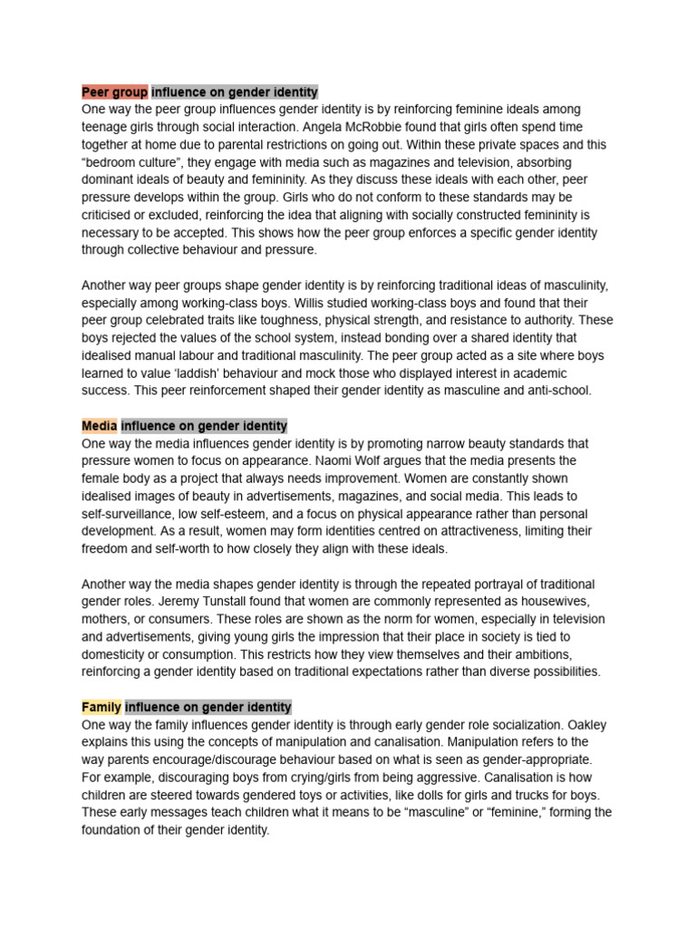 Gender Identities - Google Docs | PDF | Gender | Gender Studies