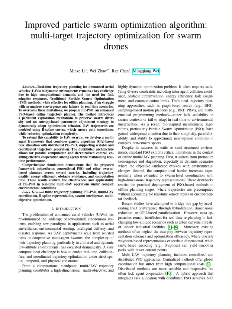 Improved particle swarm optimization algorithm - multi-target ...