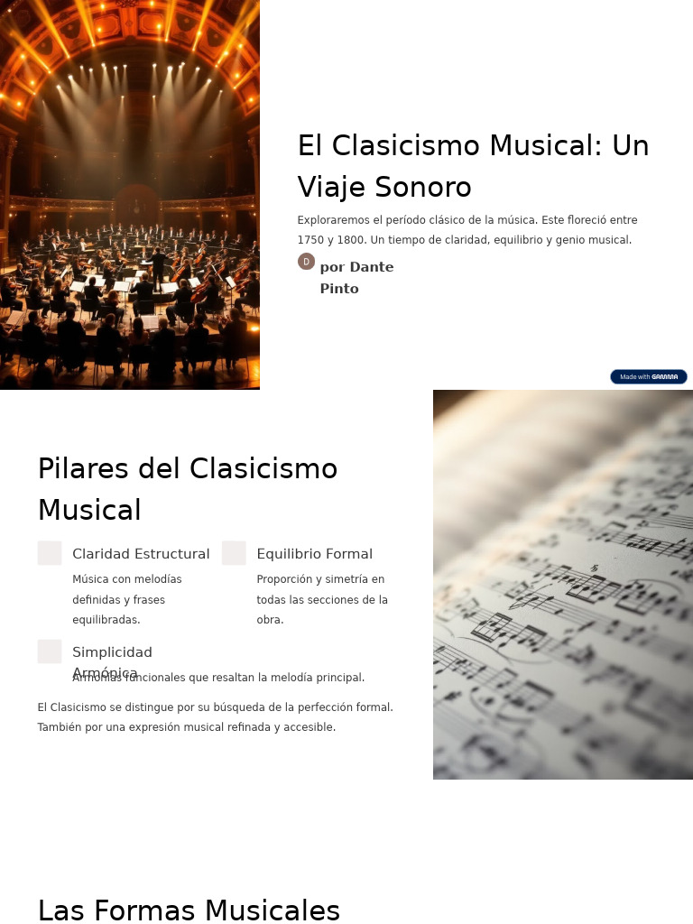 El Clasicismo Musical - Un Viaje Sonoro | PDF | Periodo Clásico (Música ...