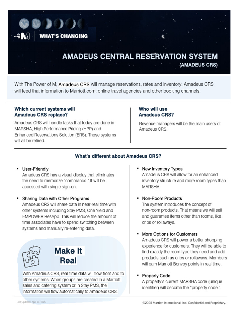 What's Changing - Amadeus Central Reservation System | PDF ...