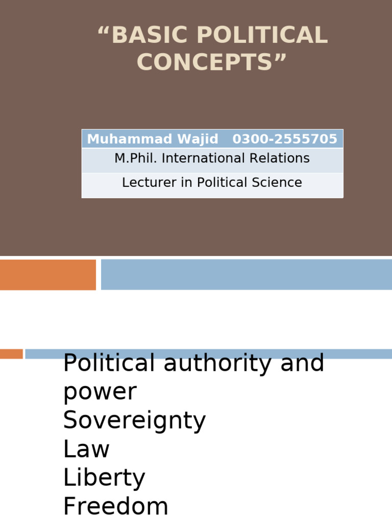 Basic Political Concepts | PDF | Sovereignty | Liberty