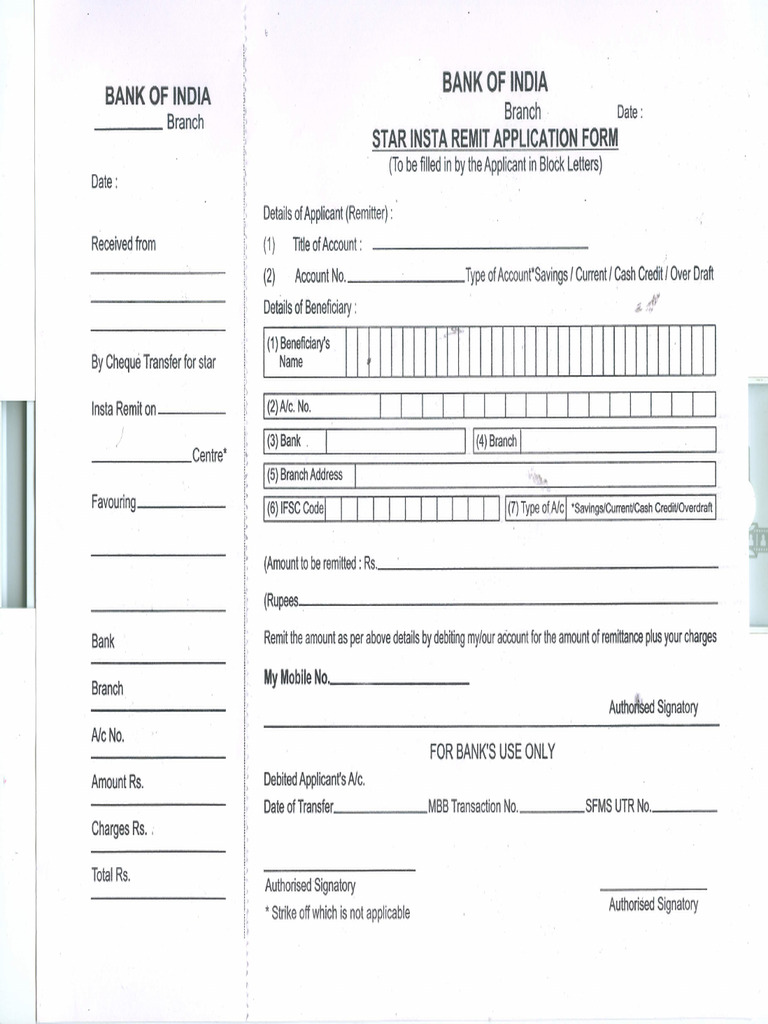 Boi Rtgs Form | PDF