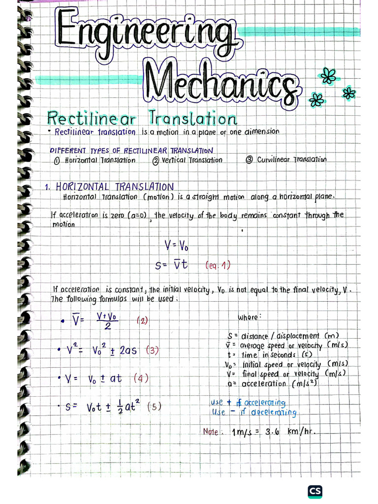 Eng Mech Notes | PDF