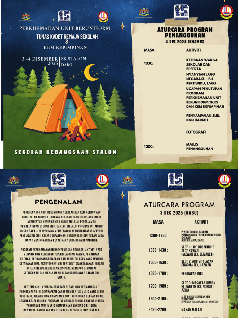 Buku Program Perkhemahan 2025 | PDF