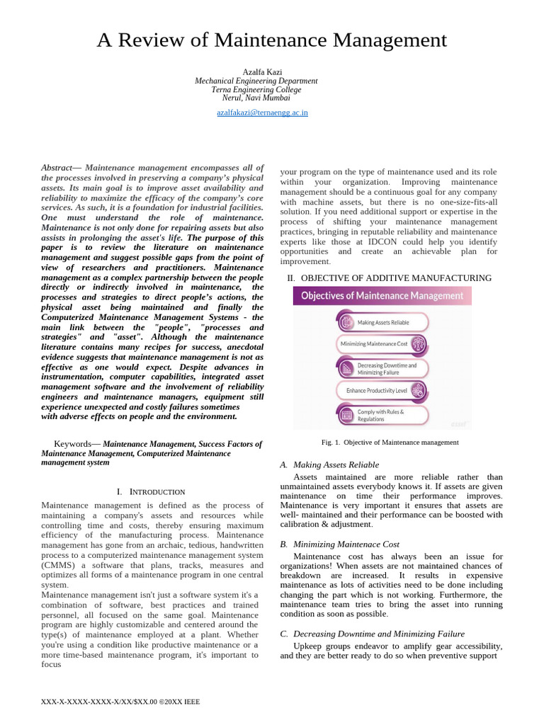 Maintenance Management Review and Insights | PDF | Cloud Computing ...