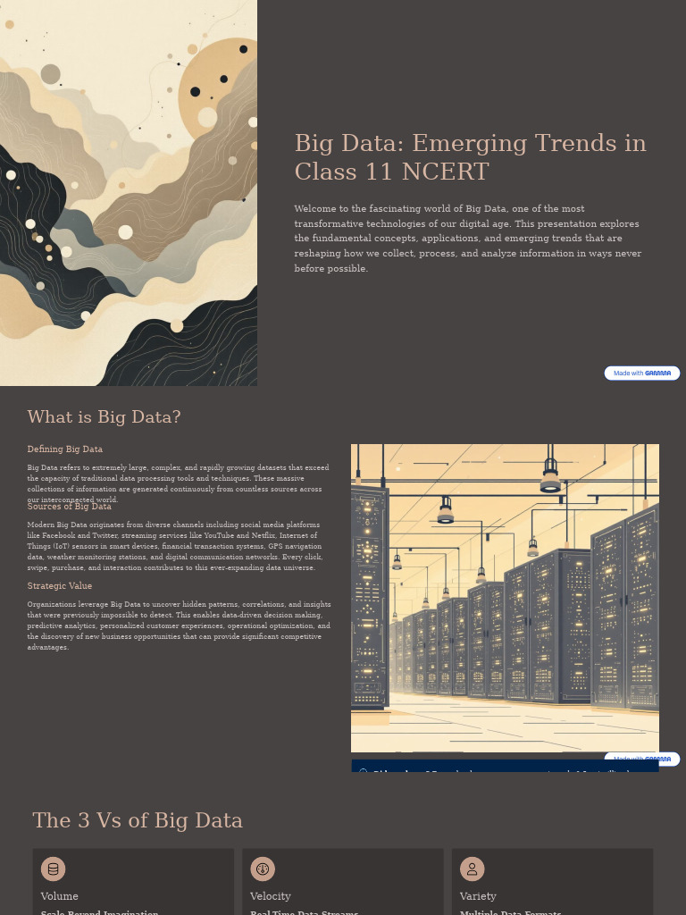 Big Data Emerging Trends in Class 11 NCERT | PDF | Big Data ...