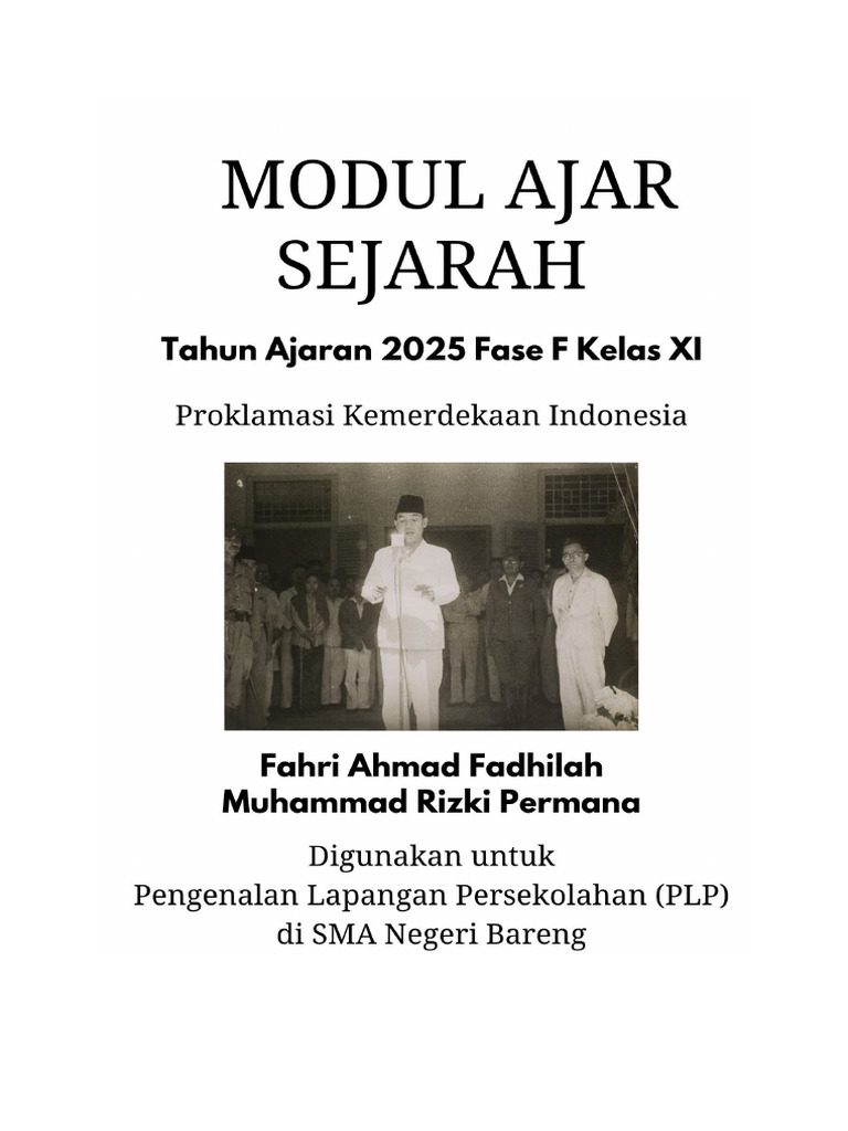 Modul Proklamasi Kemerdekaan | PDF
