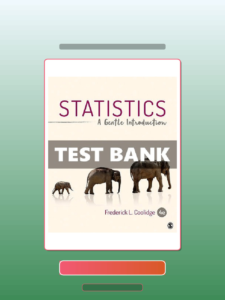Statistics a Gentle Introduction 4th Edition Coolidge eBook and ...