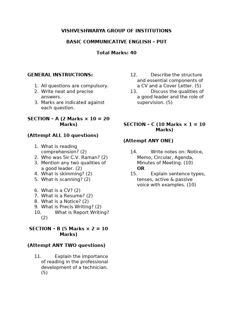 PUT B.SC | PDF
