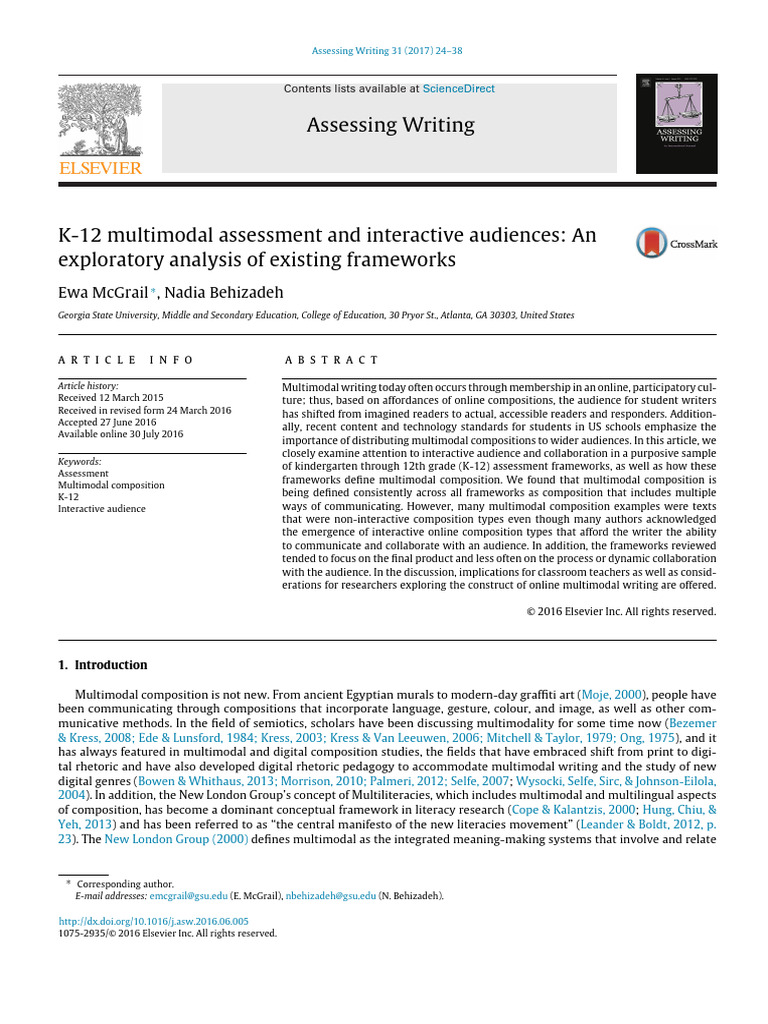K 12 Multimodal Assessment and Interactive Audiences An Exp - 2017 ...
