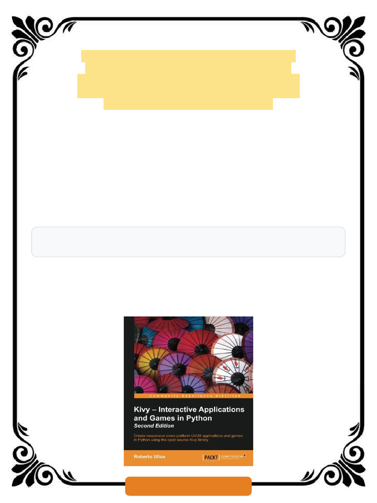 Kivy : interactive applications and games in Python : create responsive ...