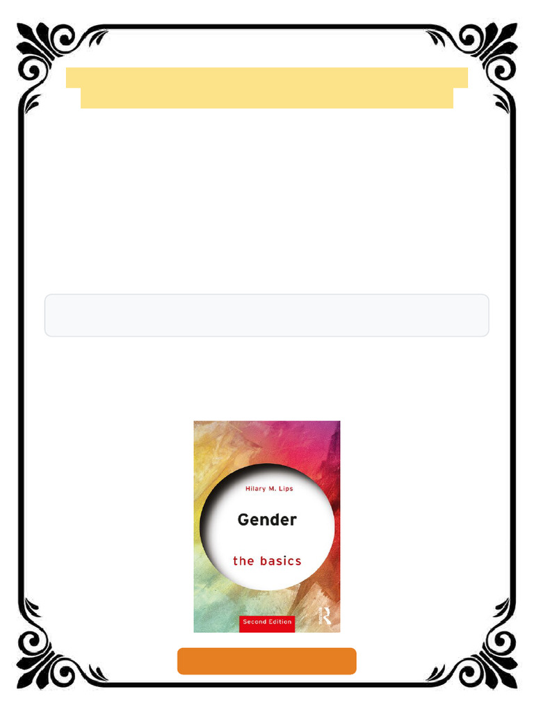Gender The Basics 2nd Edition Hilary M. Lips ebook always available ...