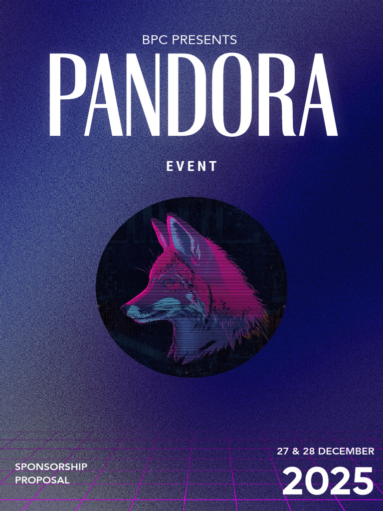 Pandora'25 Sponsorship Proposal | PDF