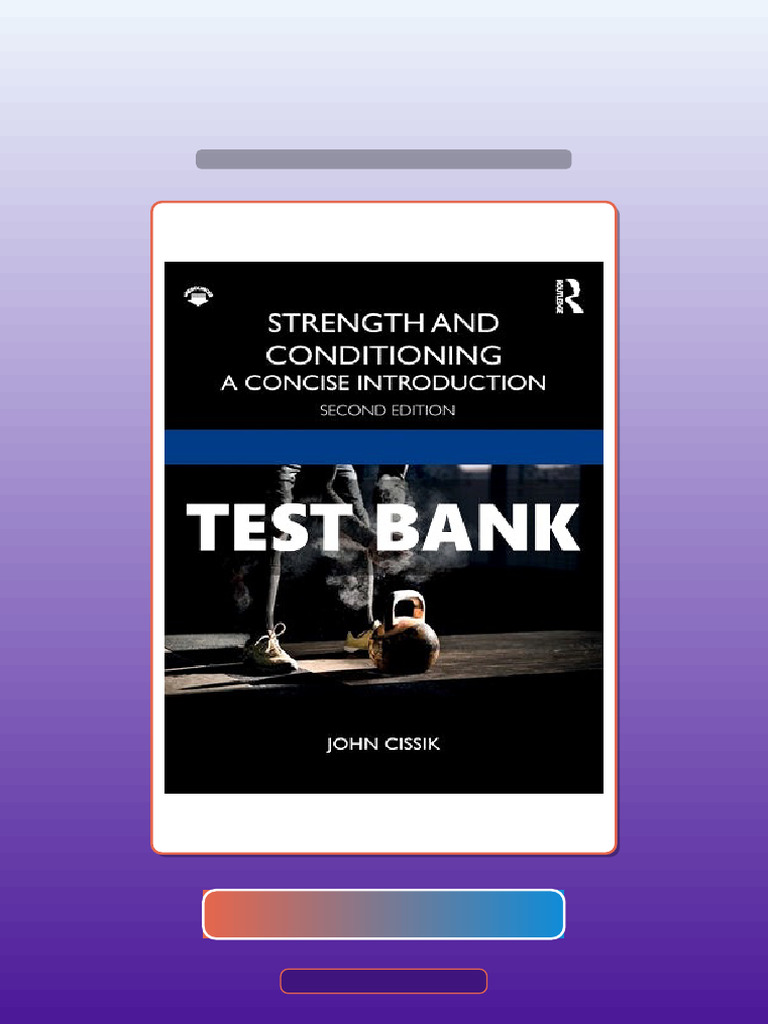 Strength and Conditioning 2nd Edition Cissik eBook and TestBank Bundle ...